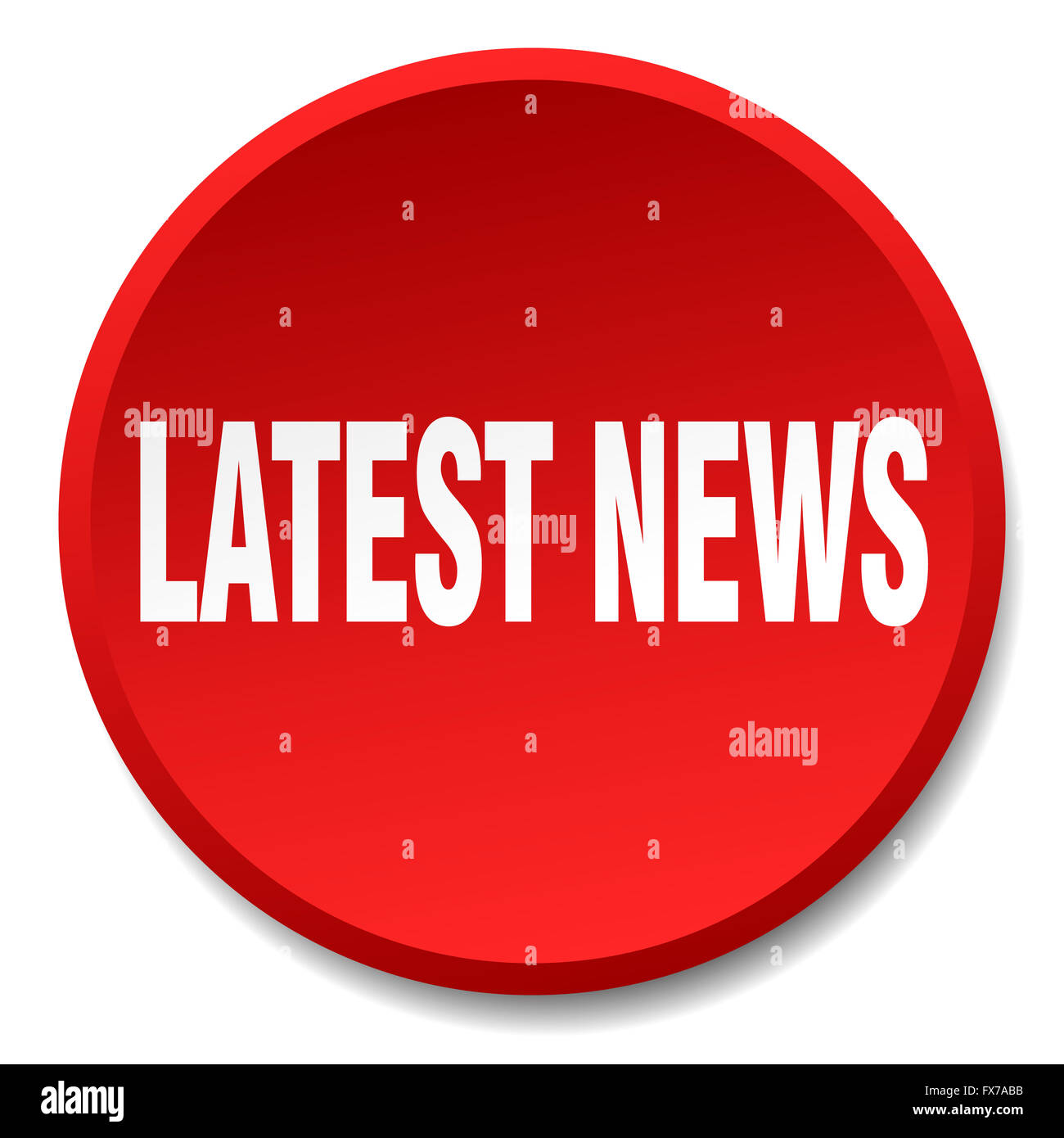 latest news red round flat isolated push button Stock Photo - Alamy
