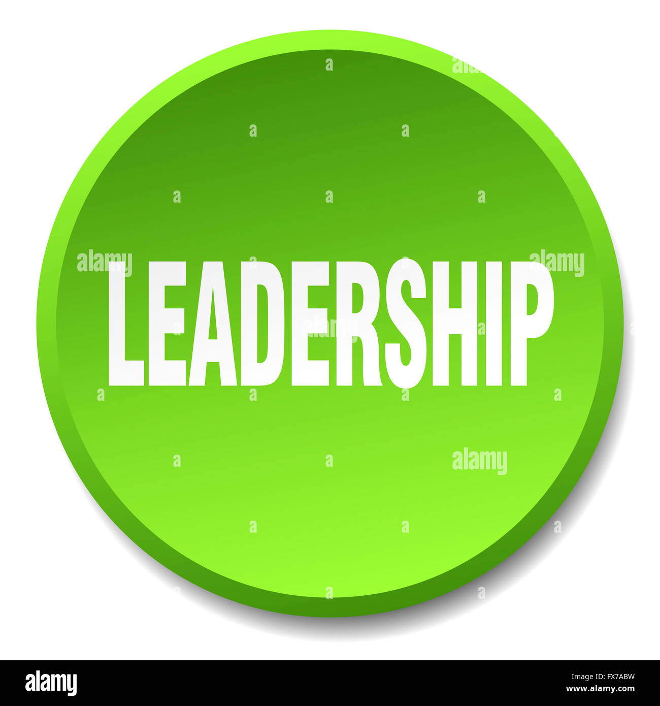 leadership green round flat isolated push button Stock Photo - Alamy