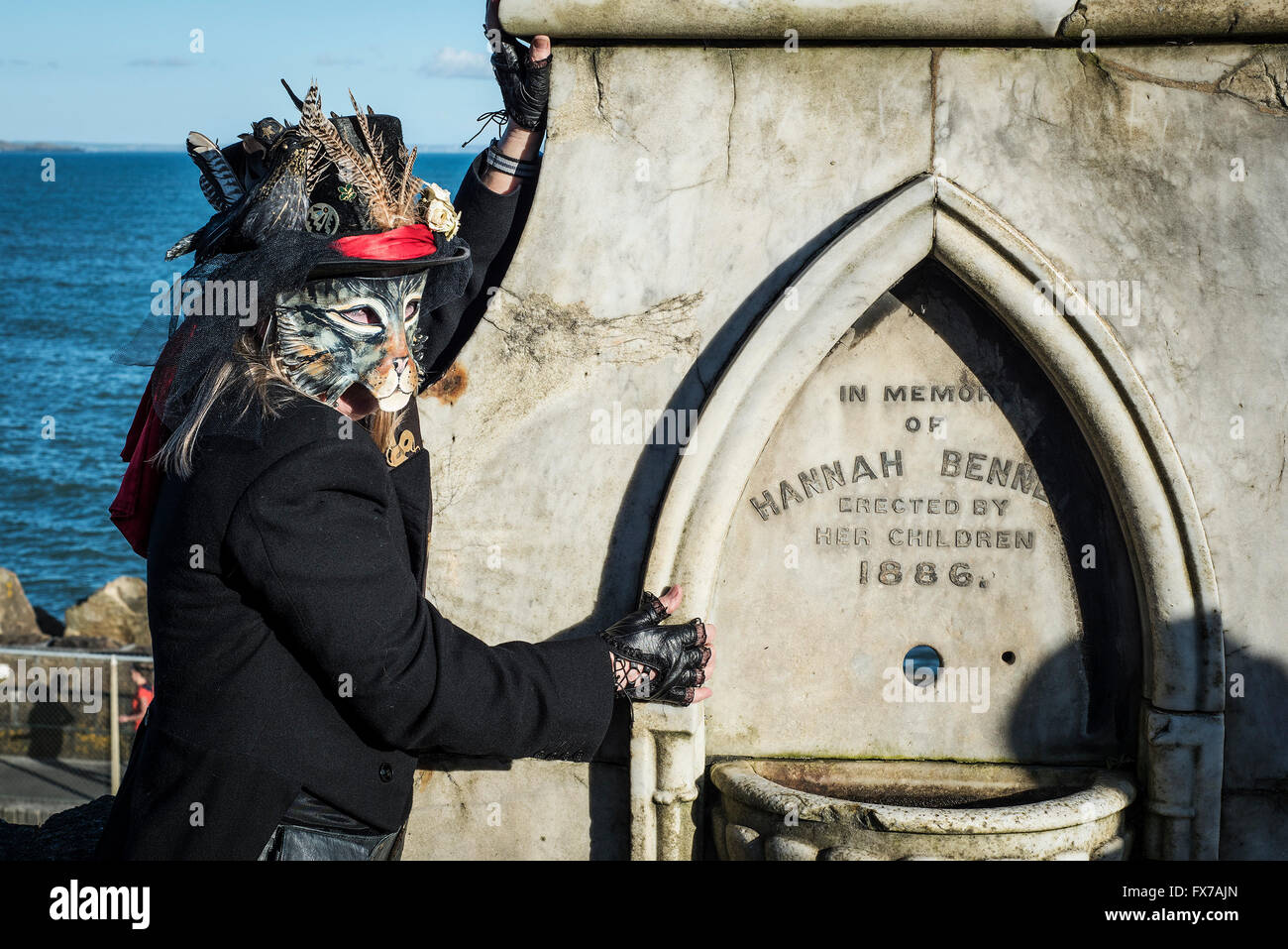 A masked guiser in Penzance Stock Photo - Alamy