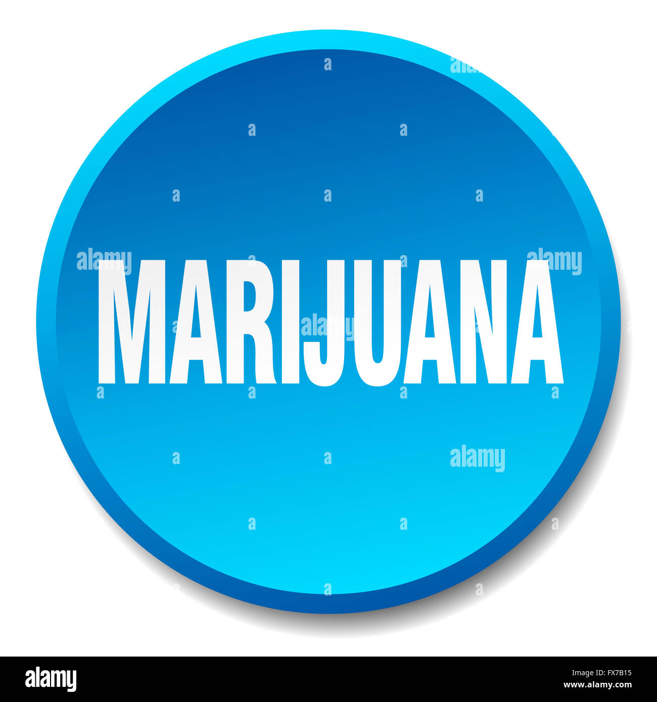 marijuana blue round flat isolated push button Stock Photo - Alamy