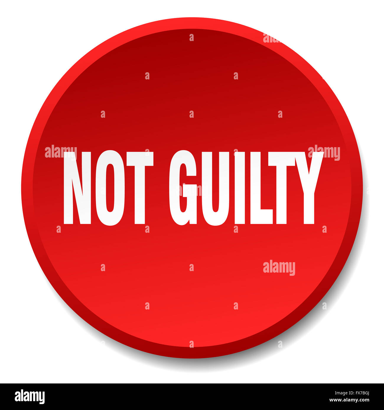 not guilty red round flat isolated push button Stock Photo - Alamy