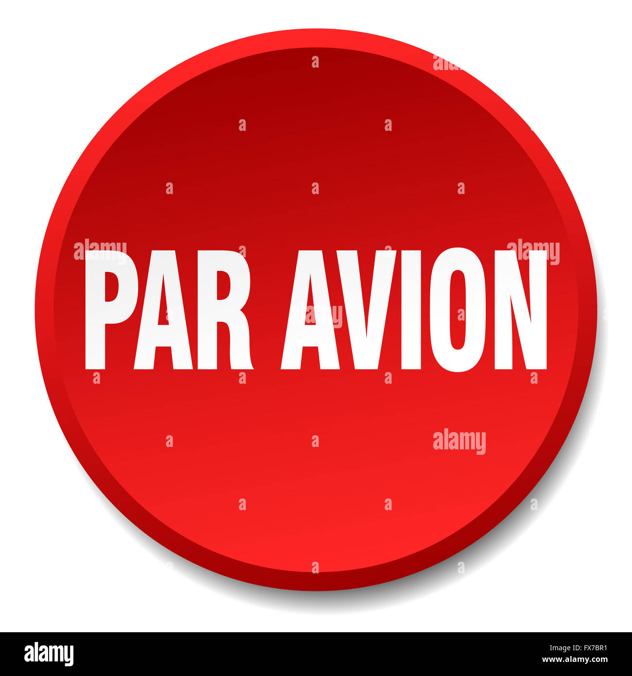 par avion red round flat isolated push button Stock Photo - Alamy
