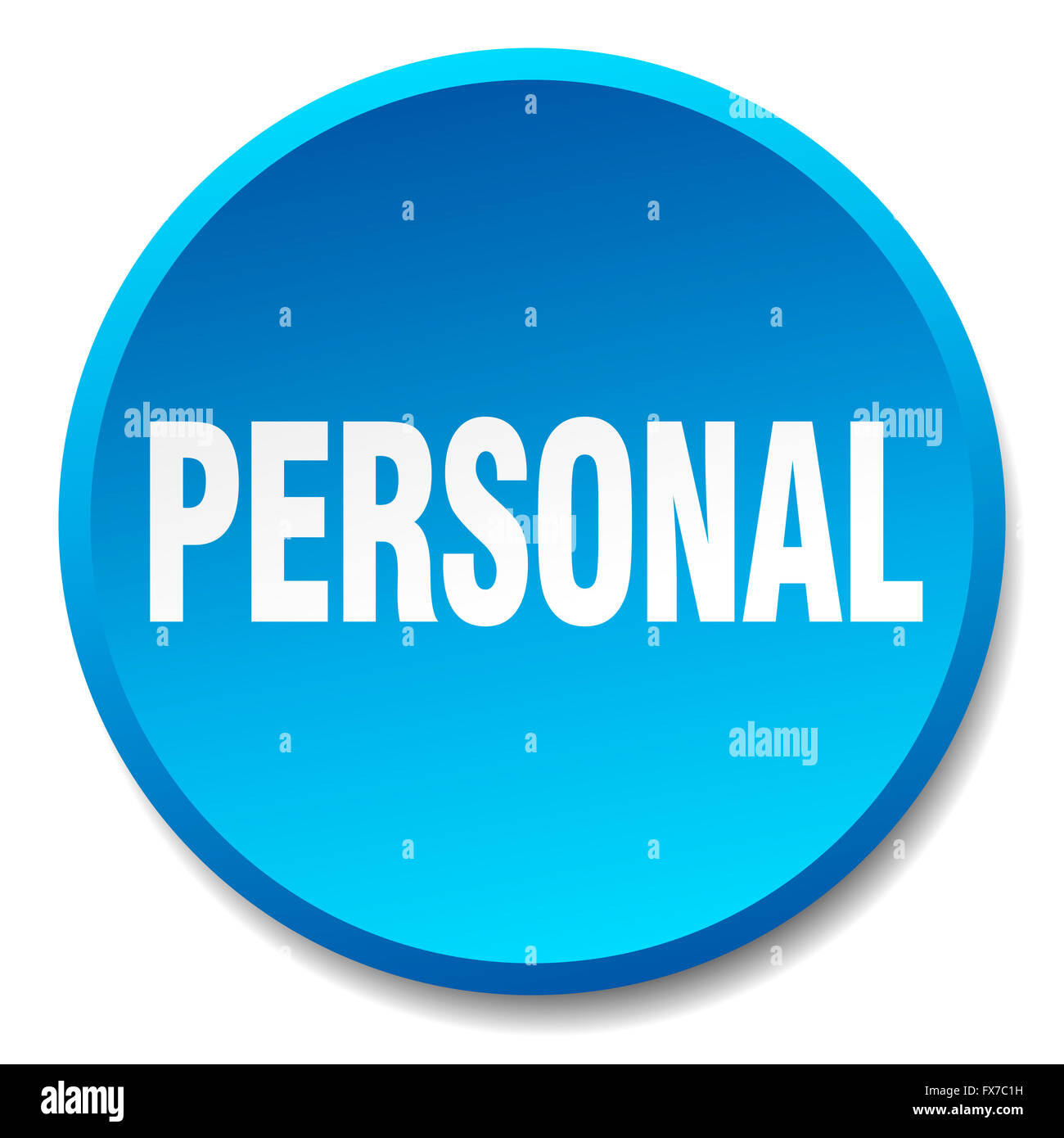 personal blue round flat isolated push button Stock Photo - Alamy