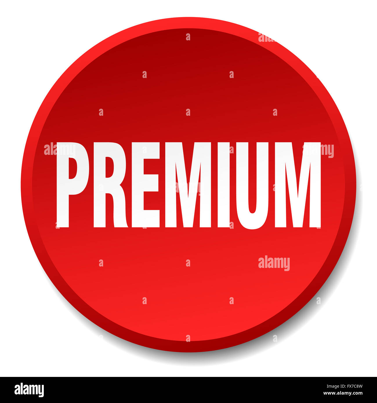 premium red round flat isolated push button Stock Photo - Alamy