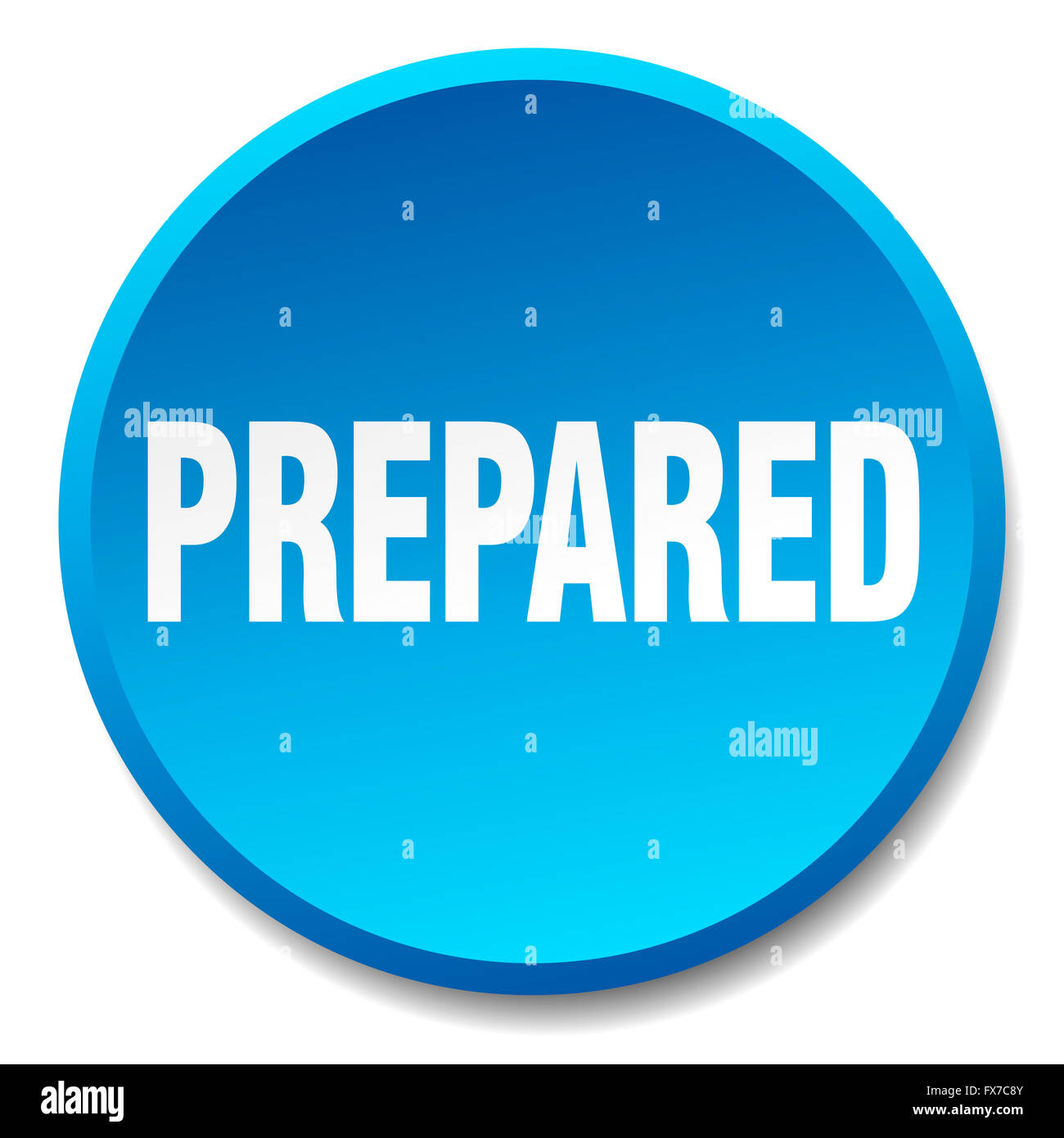 prepared blue round flat isolated push button Stock Photo - Alamy