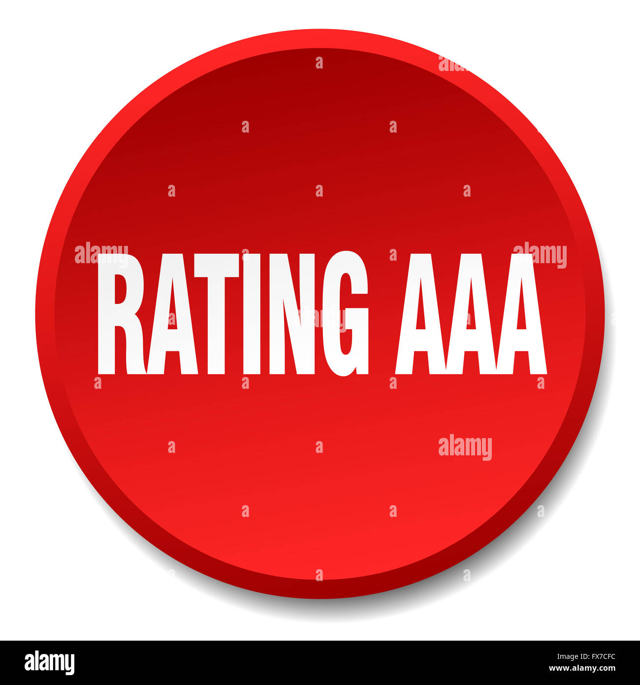 rating aaa red round flat isolated push button Stock Photo - Alamy