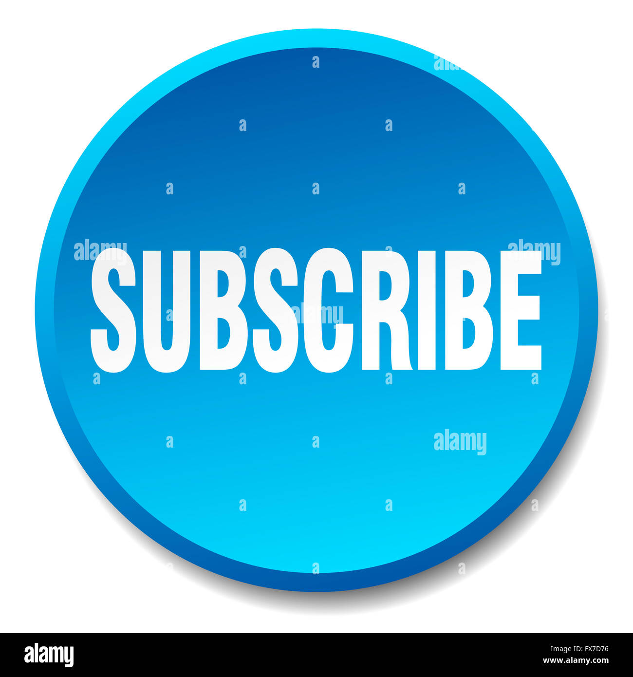 subscribe blue round flat isolated push button Stock Photo - Alamy