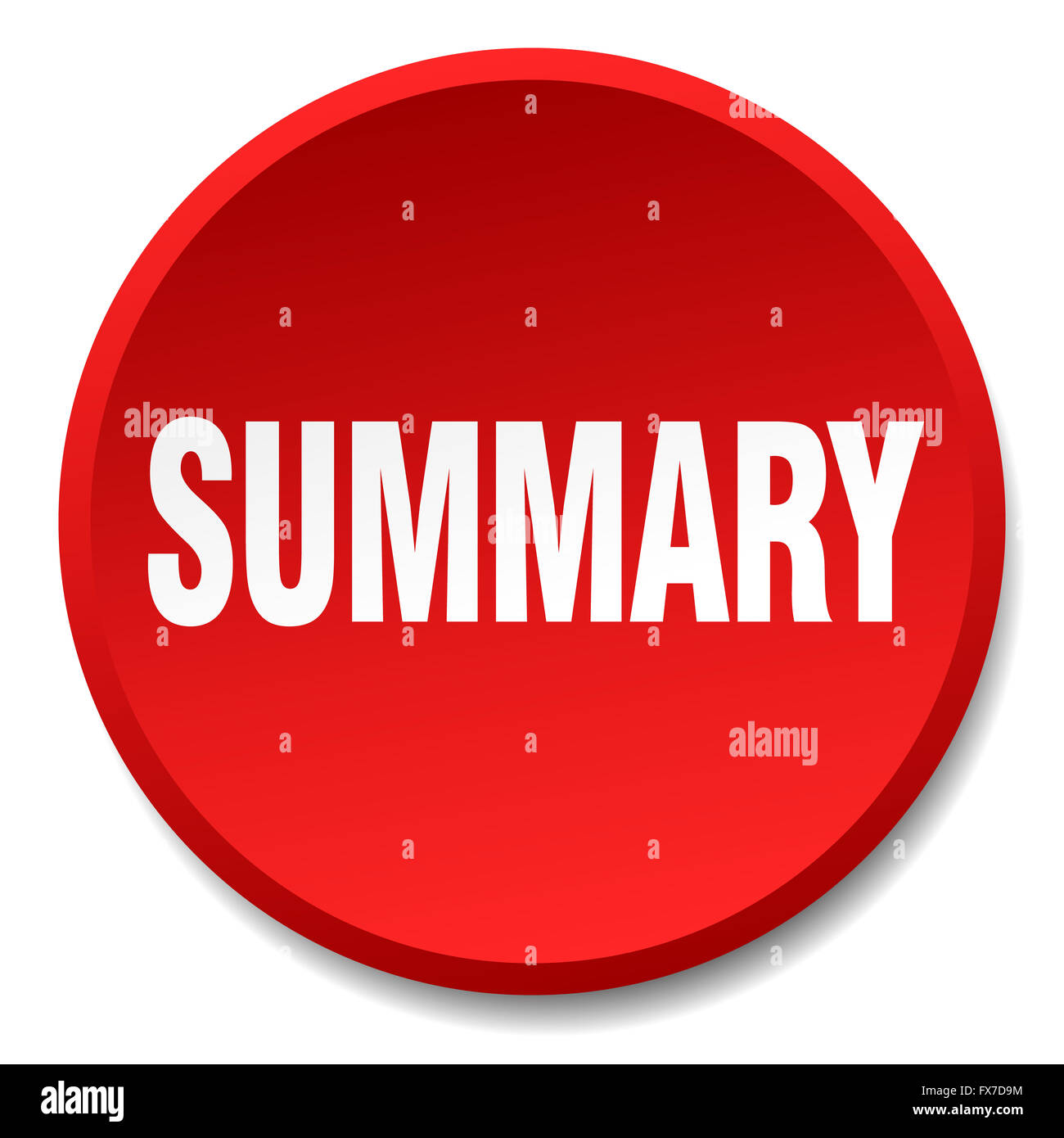summary red round flat isolated push button Stock Photo - Alamy
