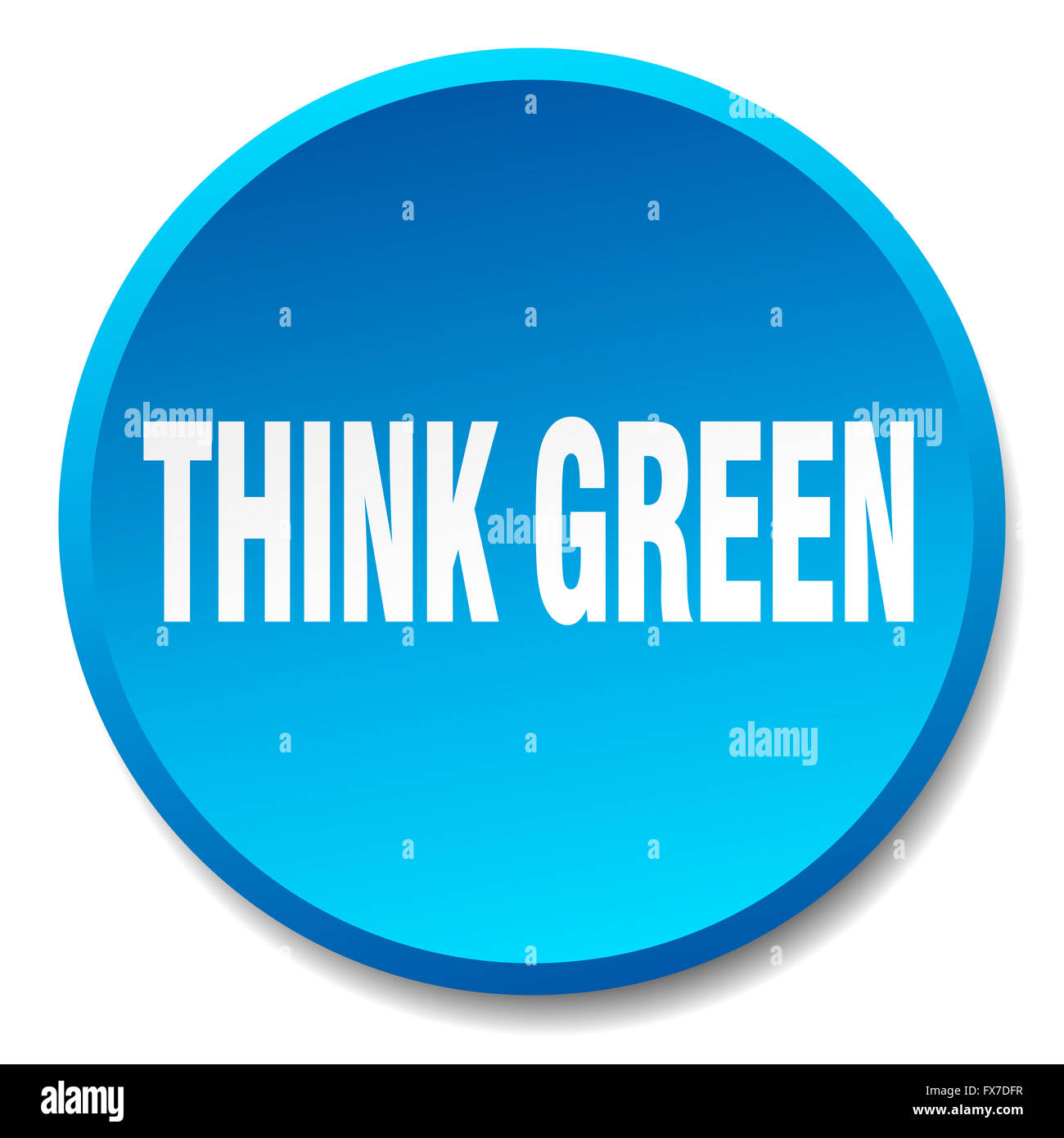think green blue round flat isolated push button Stock Photo - Alamy