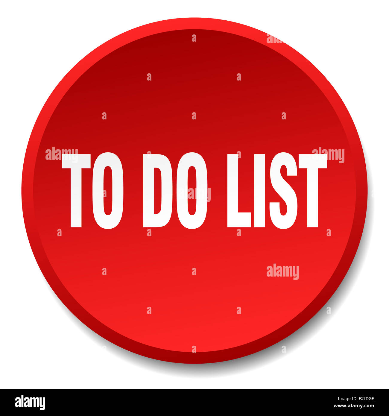 to do list red round flat isolated push button Stock Photo - Alamy