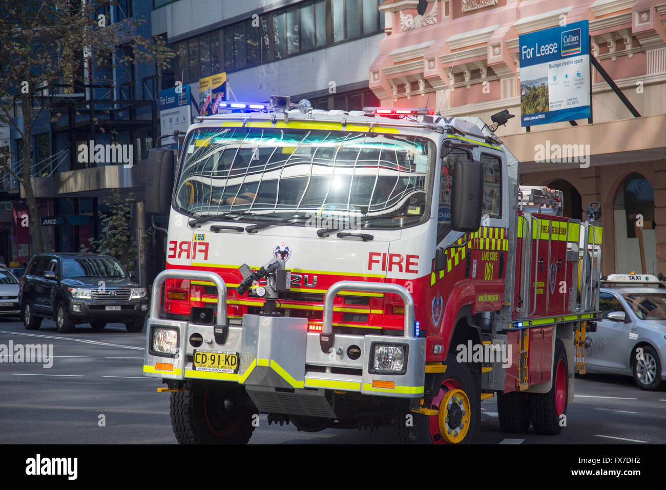 Australian fire truck tender engine in North Sydney,Australia Stock ...