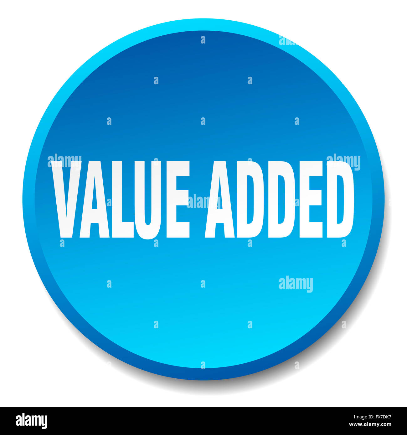 Value added blue round hi-res stock photography and images - Alamy