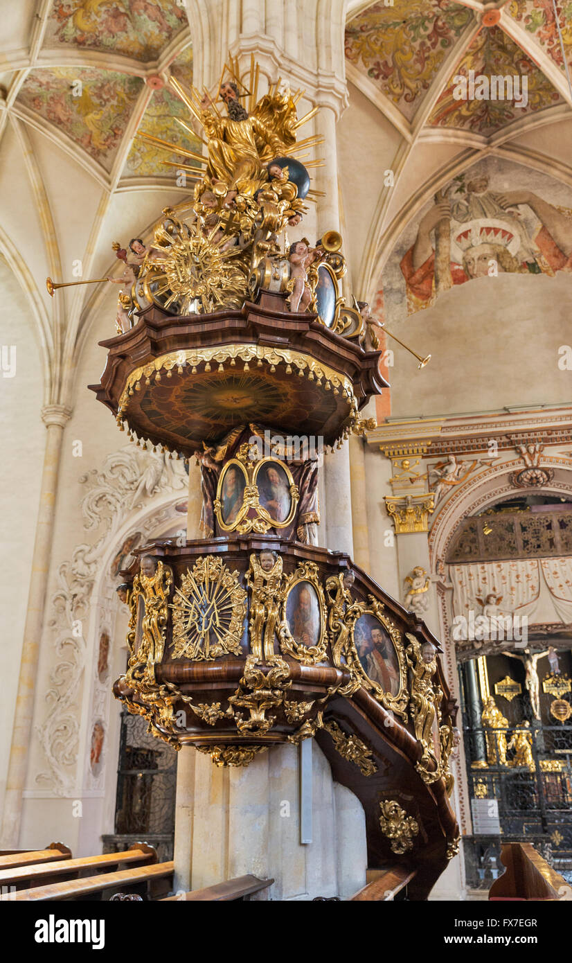 Interior of the Graz Cathedral, the cathedral church dedicated to Saint ...