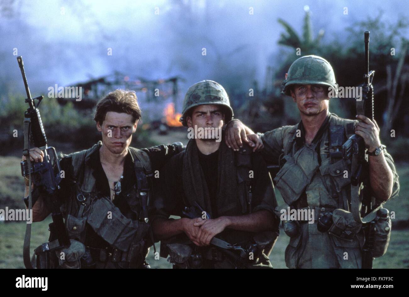 Platoon Year : 1986 USA Director : Oliver Stone Willem Dafoe, Charlie ...