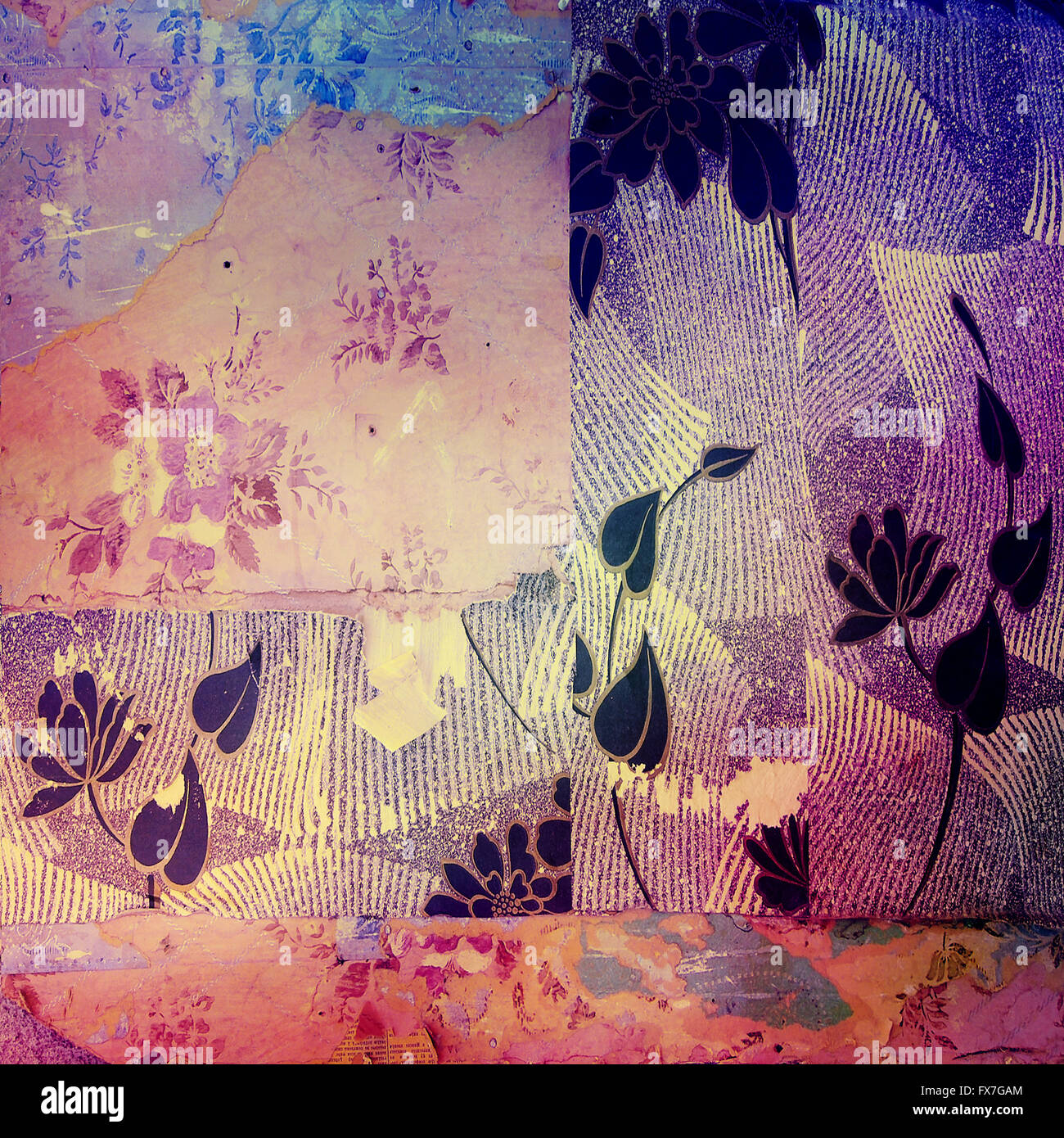 Grunge canvas texture with vignette Stock Photo - Alamy