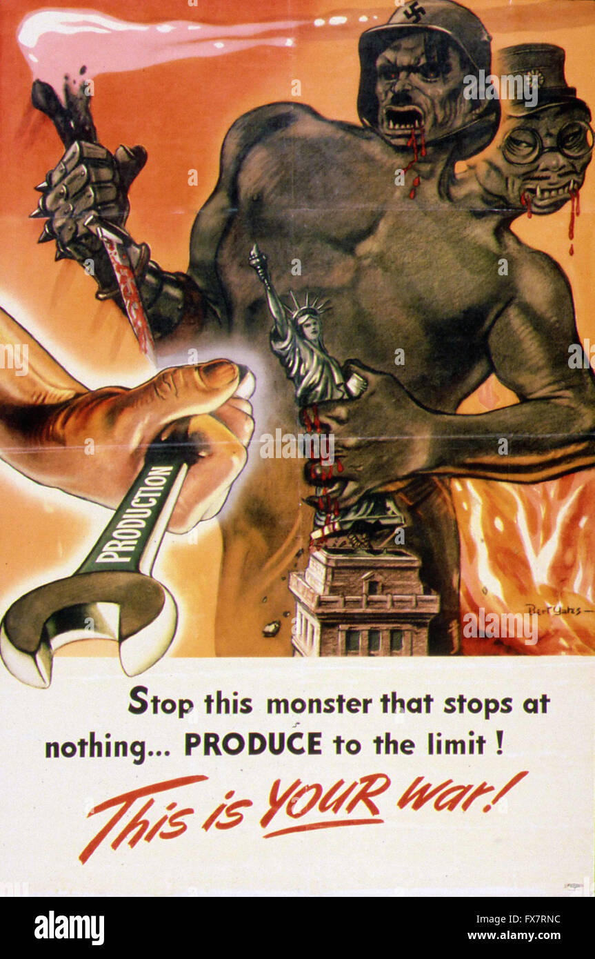 this Is Your War - World War II - U.S propaganda Poster Stock Photo - Alamy