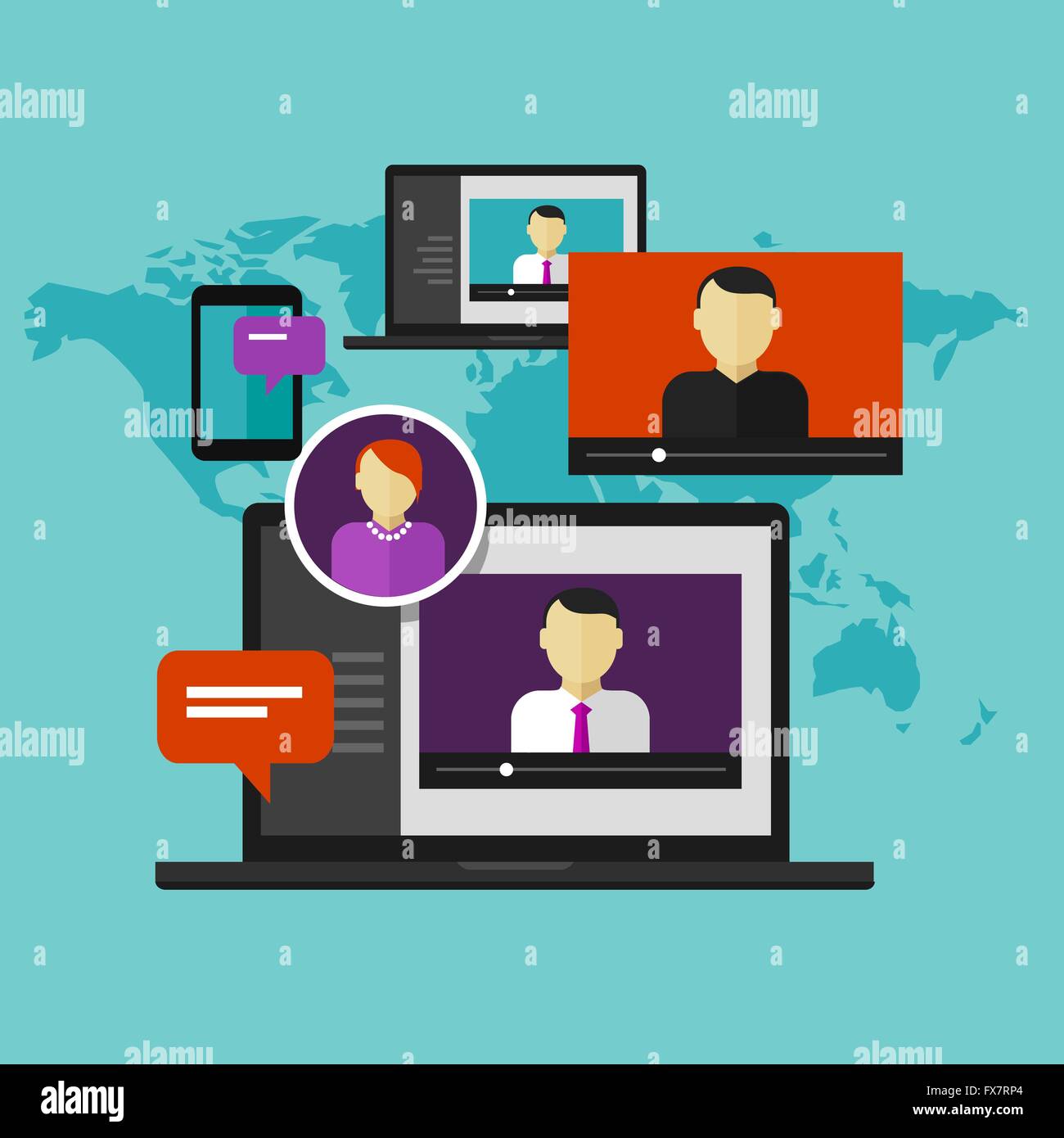 webinar online training education concept distance learning e-learning ...