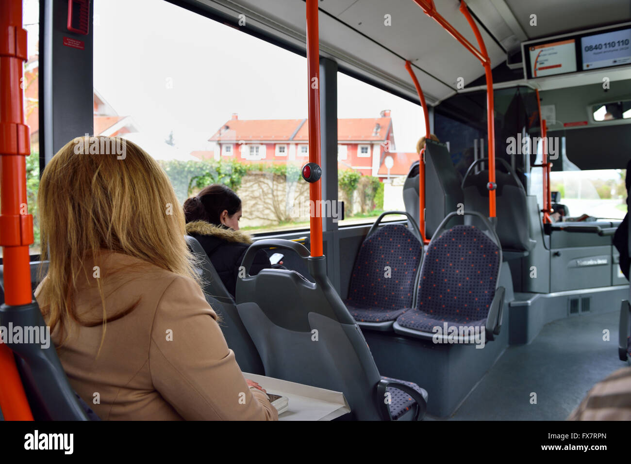 Inside bus hi-res stock photography and images - Alamy