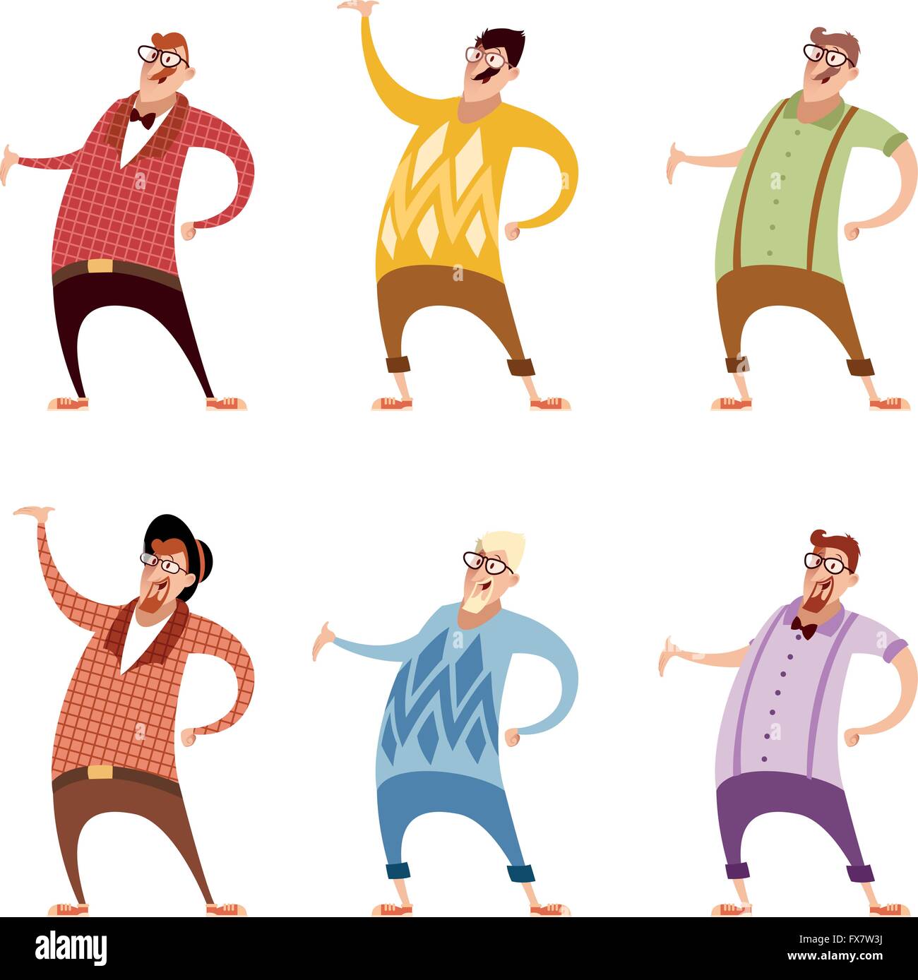 Set of hipsters4 Stock Vector Image & Art - Alamy