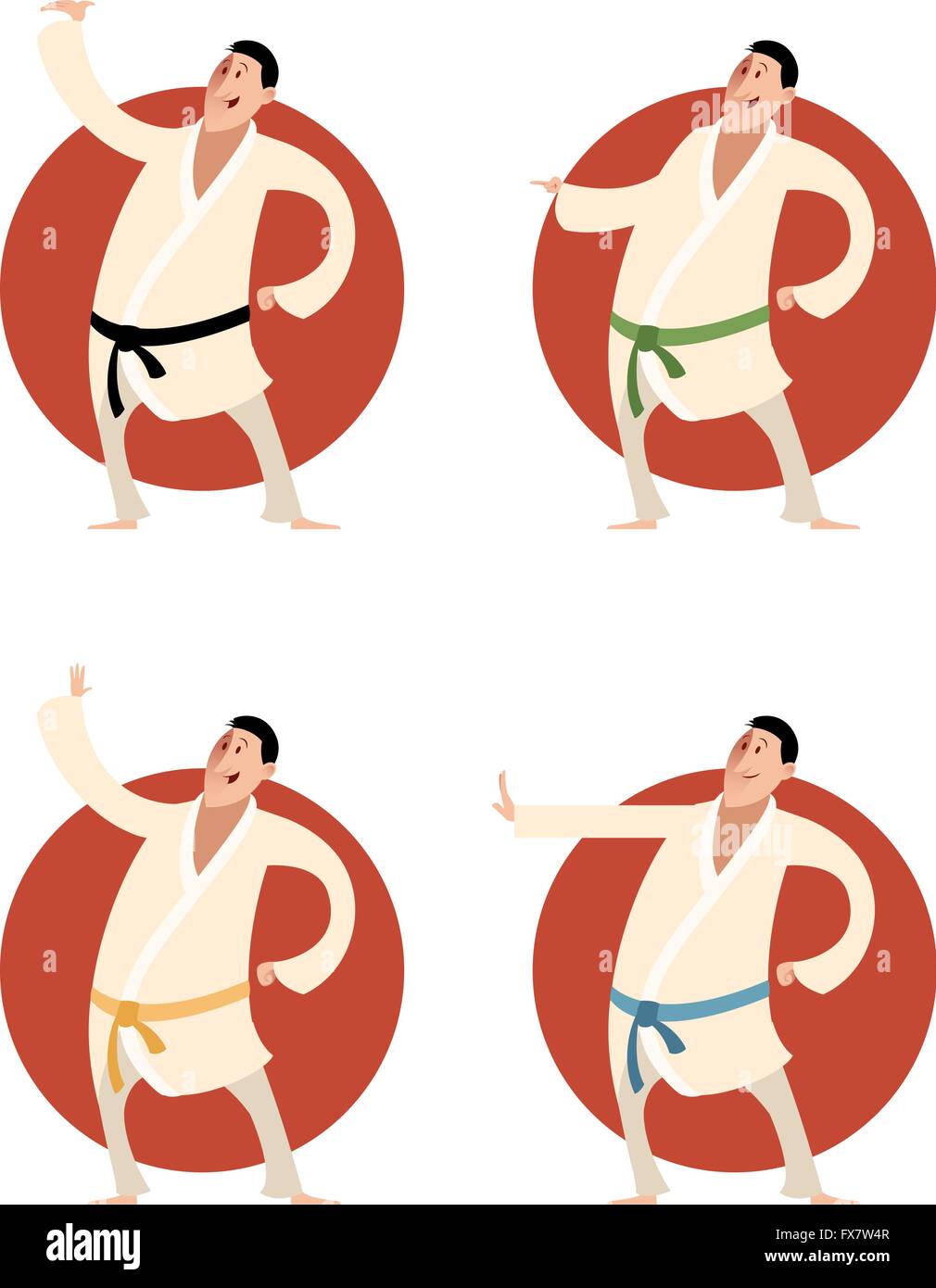Vector illustration woman karate Stock Vector Images - Alamy