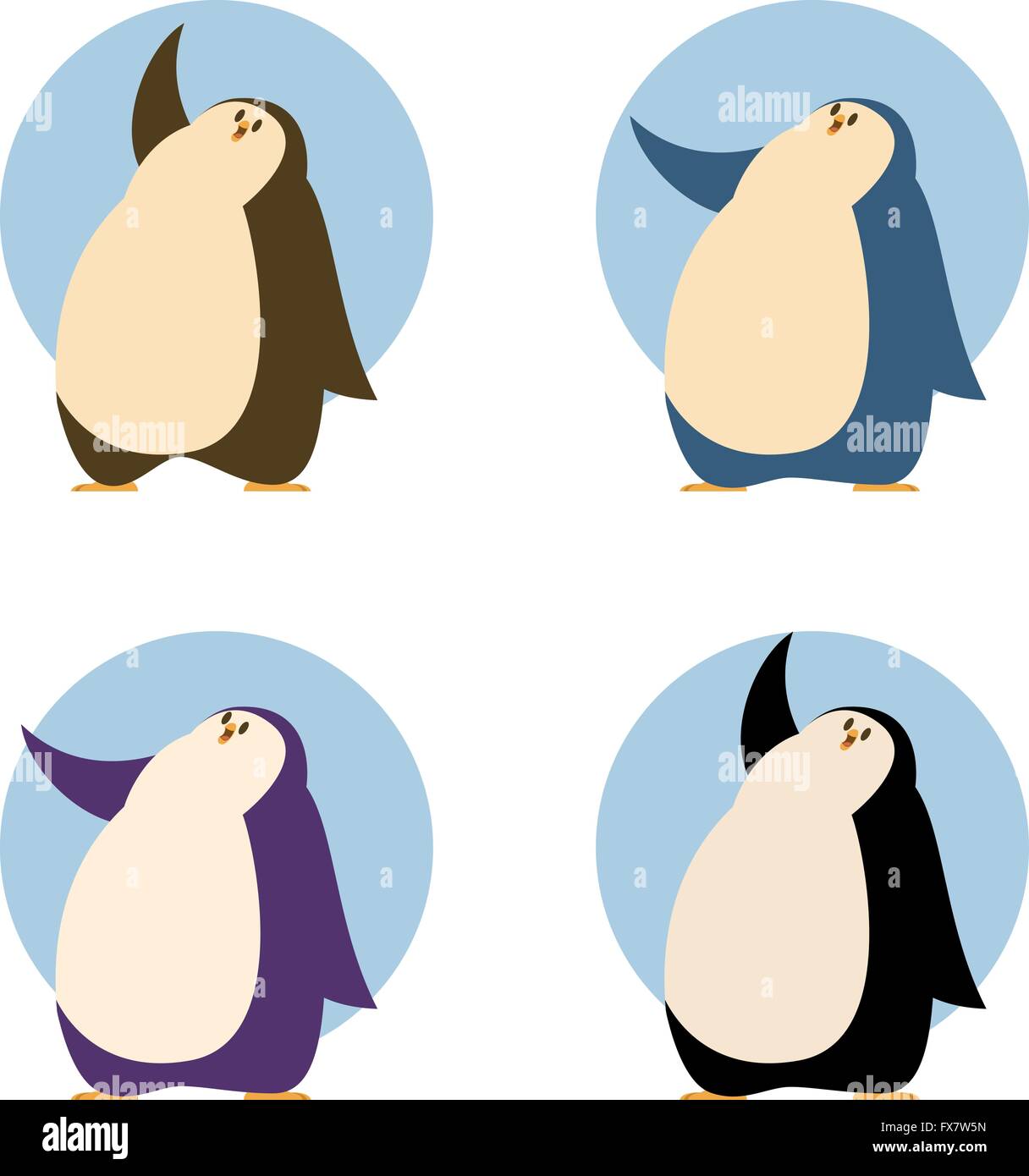 Set of pinguins Stock Vector Image & Art - Alamy