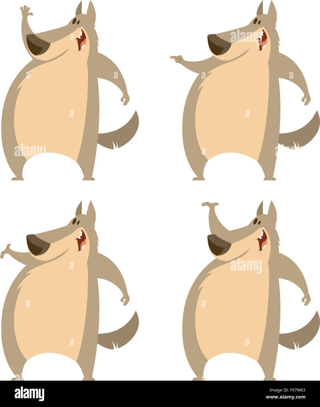 Big bad wolf cartoon hi-res stock photography and images - Alamy