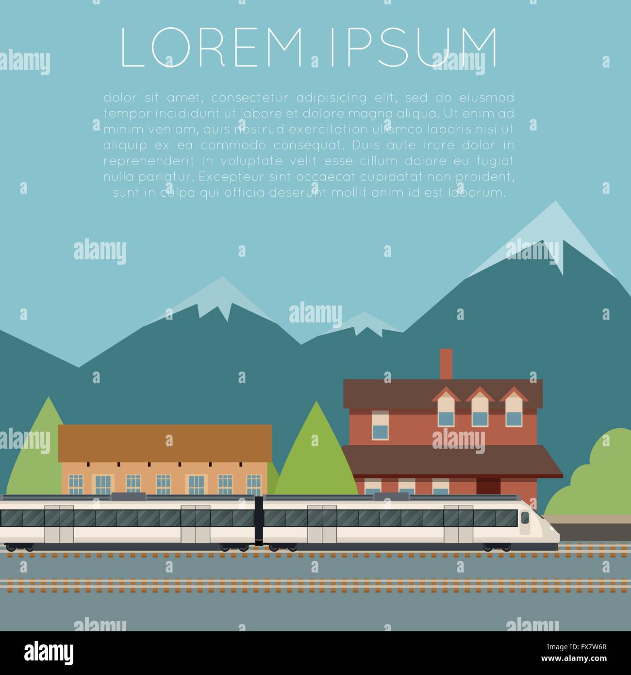 Suburban train banner Stock Vector Image & Art - Alamy