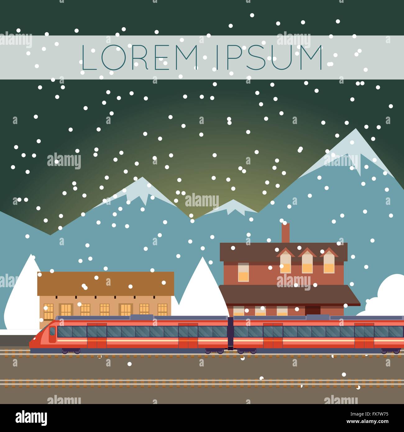 Suburban train banner Stock Vector Image & Art - Alamy