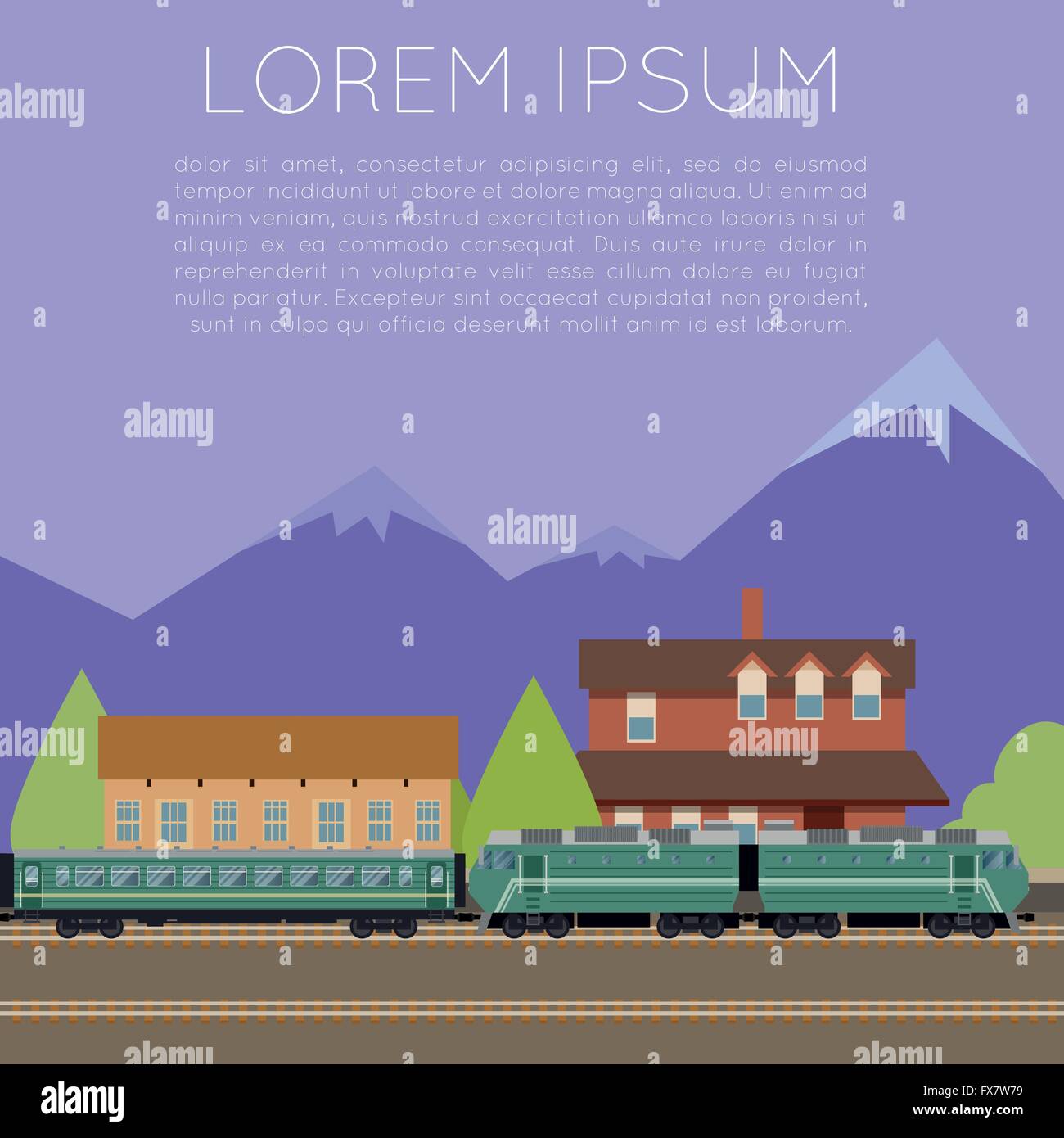 Suburban train banner Stock Vector Image & Art - Alamy