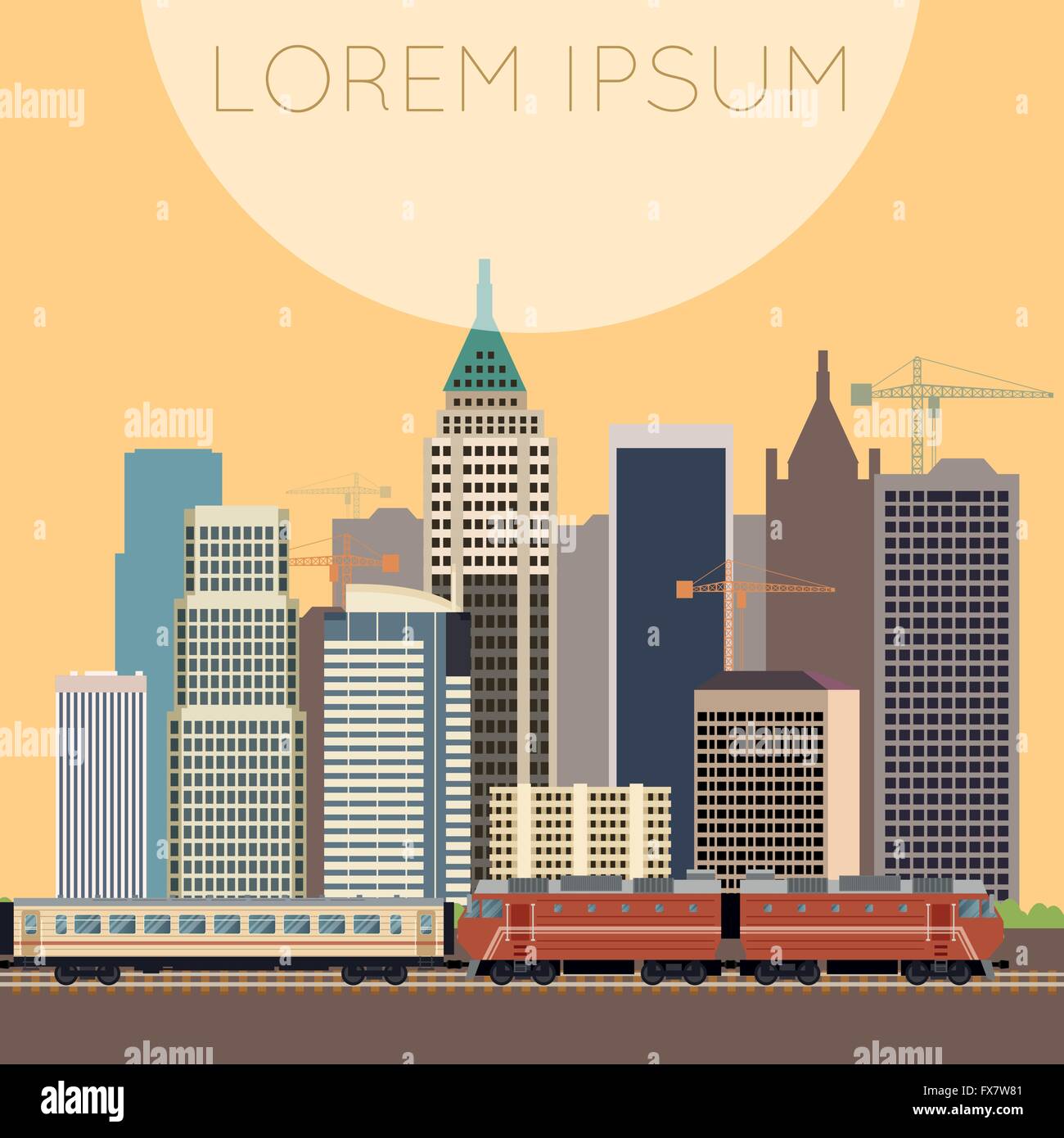 Train in city banner Stock Vector Image & Art - Alamy