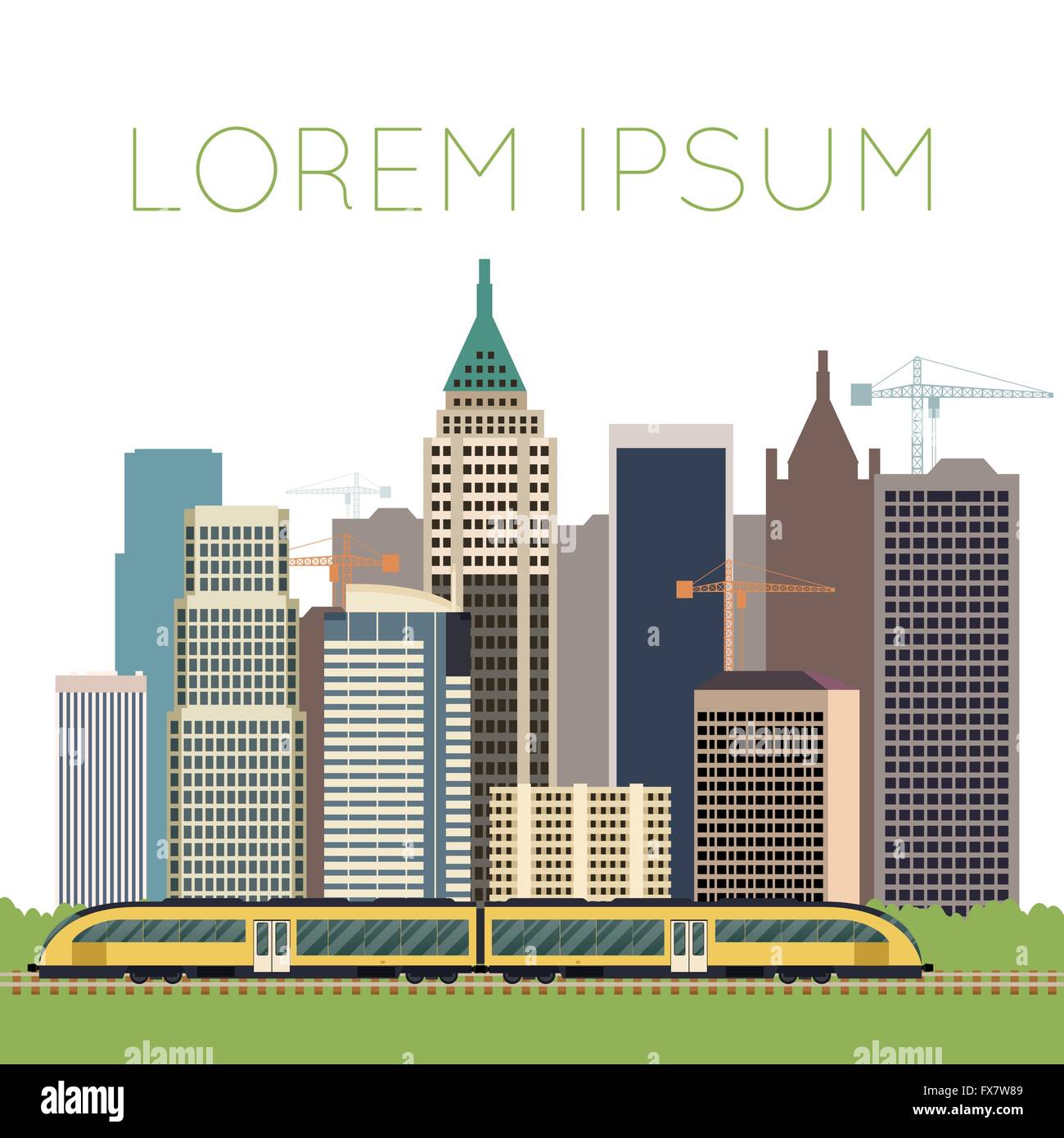 Train in city banner Stock Vector Image & Art - Alamy