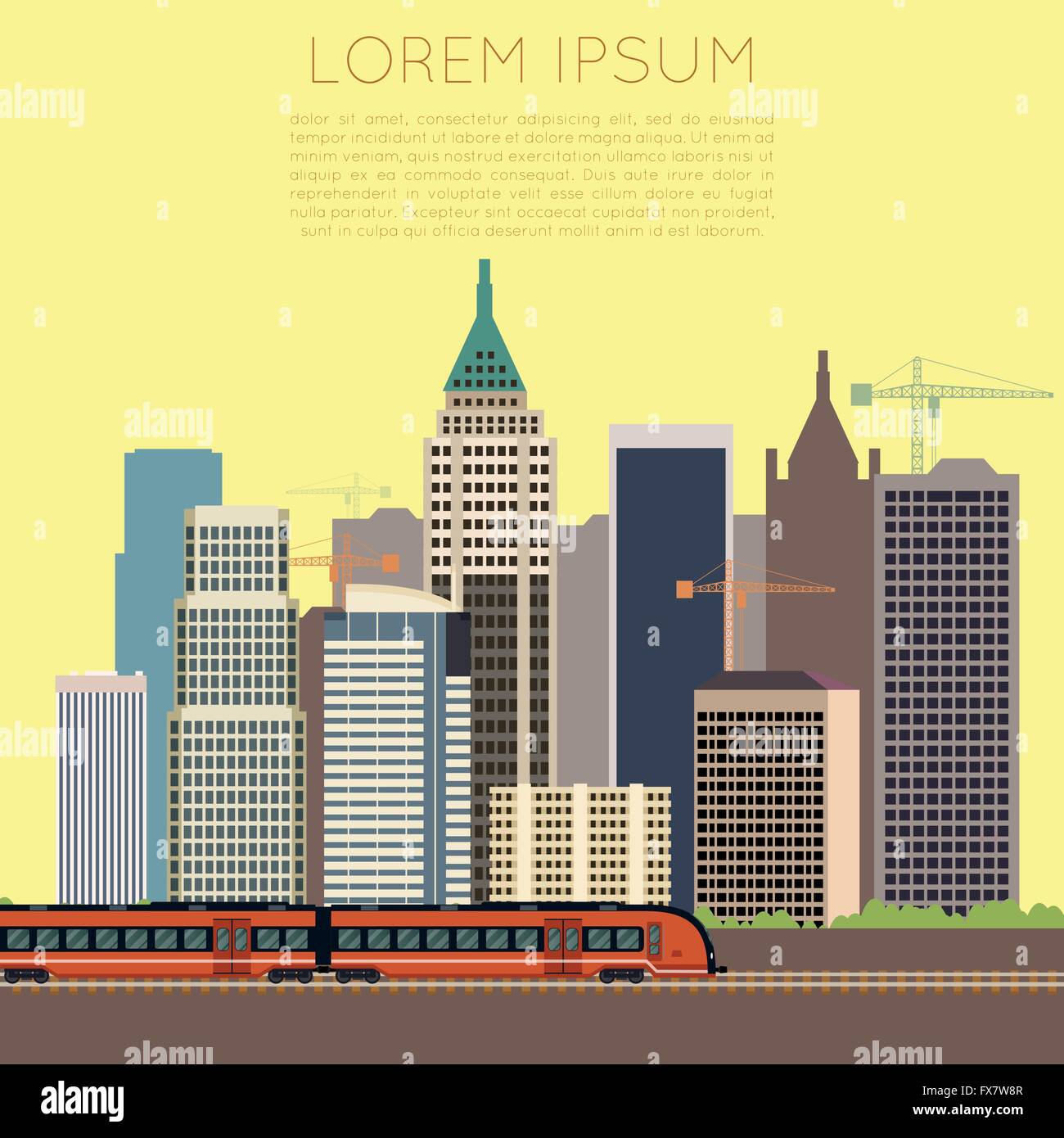 Downtown train Stock Vector Images - Alamy