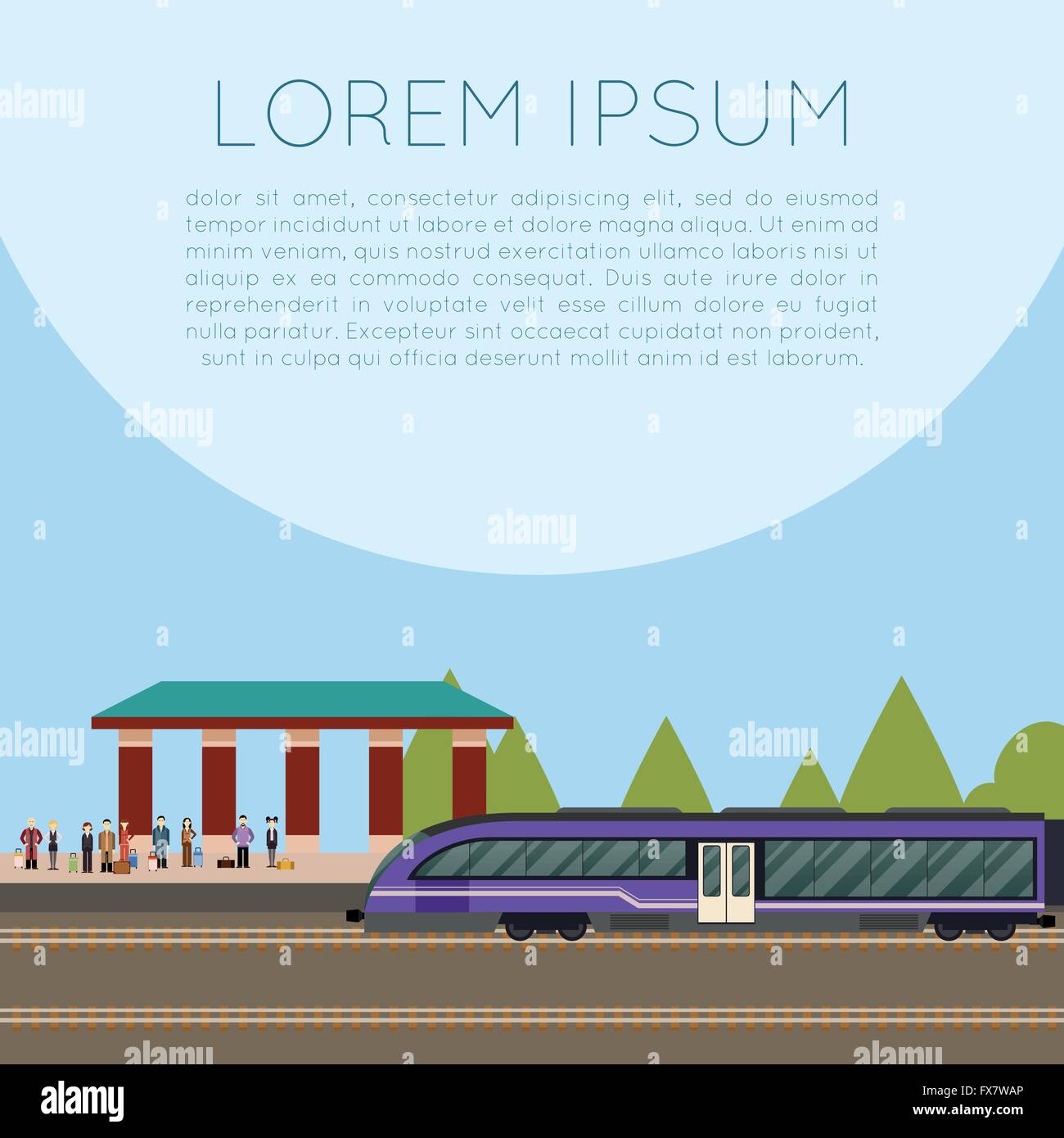 Central station platform railway Stock Vector Images - Alamy