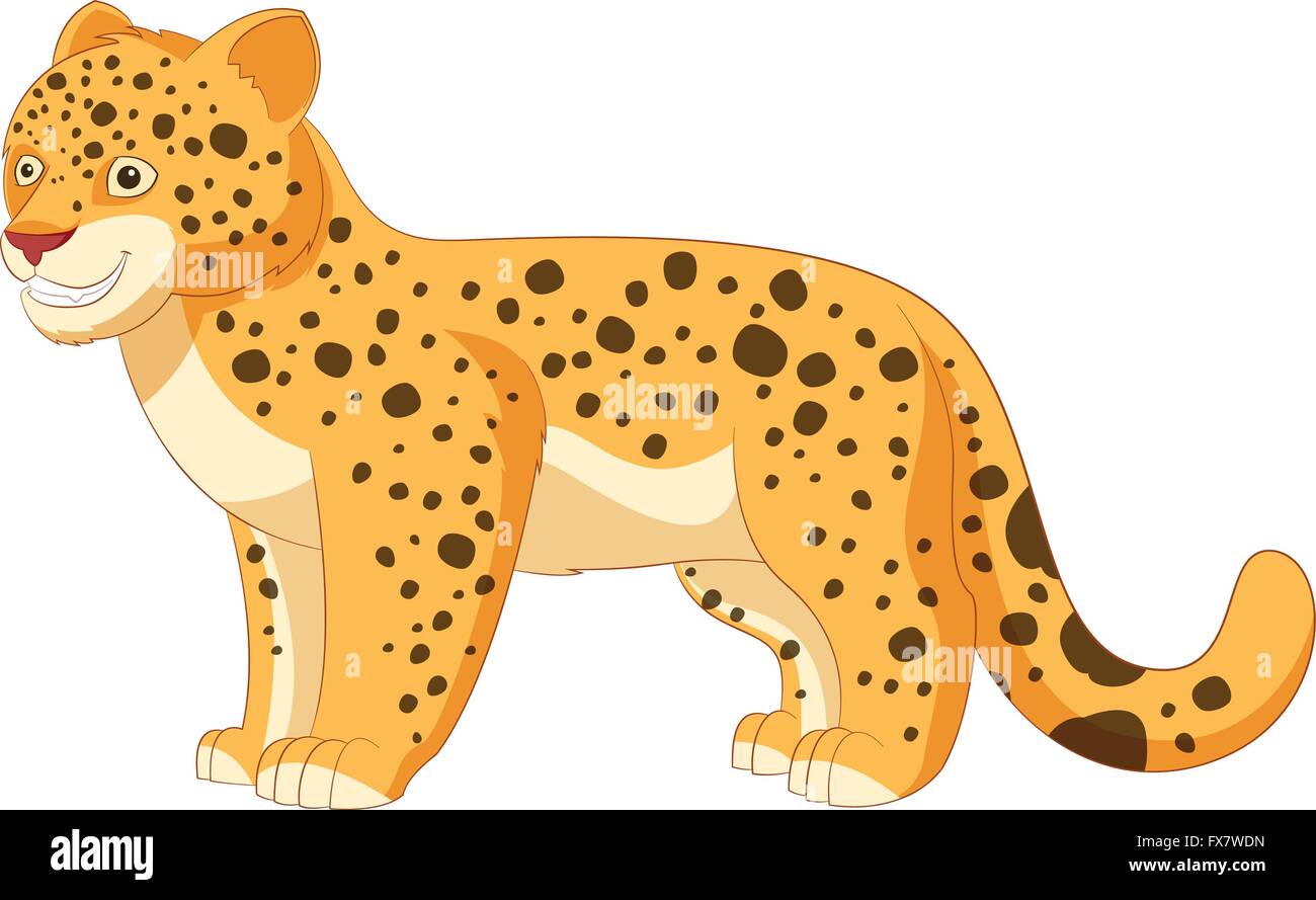 Cartoon smiling Leopard Stock Vector Image & Art - Alamy