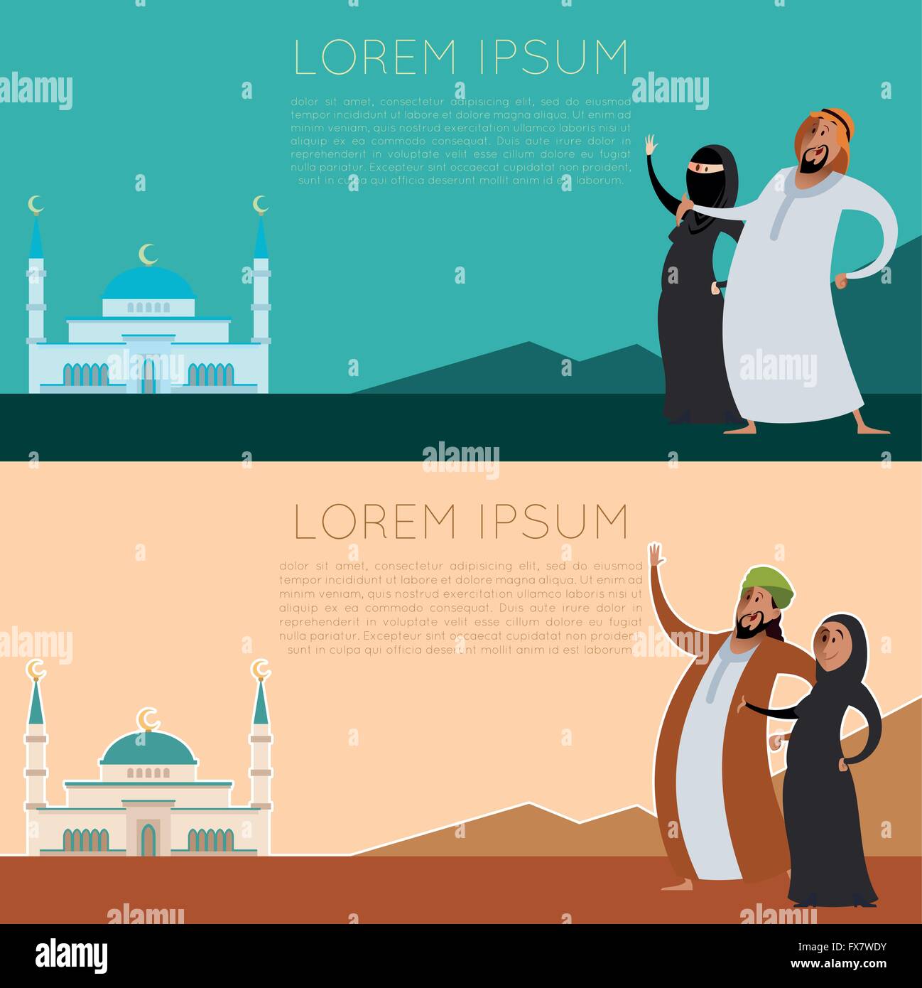 Happy muslim woman boy Stock Vector Images - Alamy