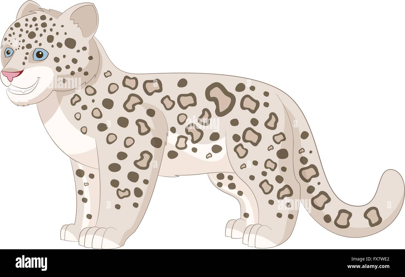 Cartoon smiling Snow Leopard Stock Vector Image & Art - Alamy