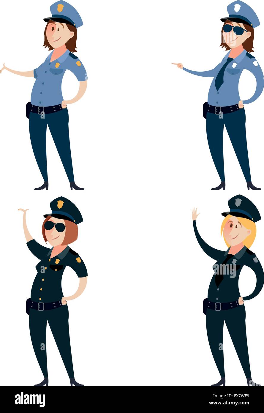 Woman police officer illustration hi-res stock photography and images ...