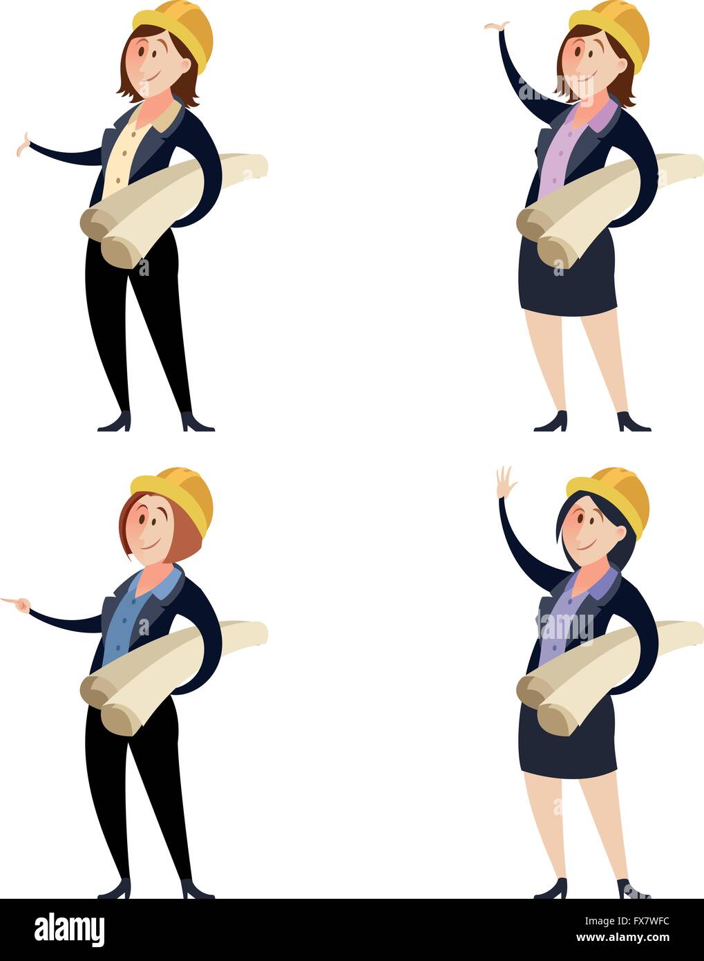 Set of women engineers Stock Vector Image & Art - Alamy