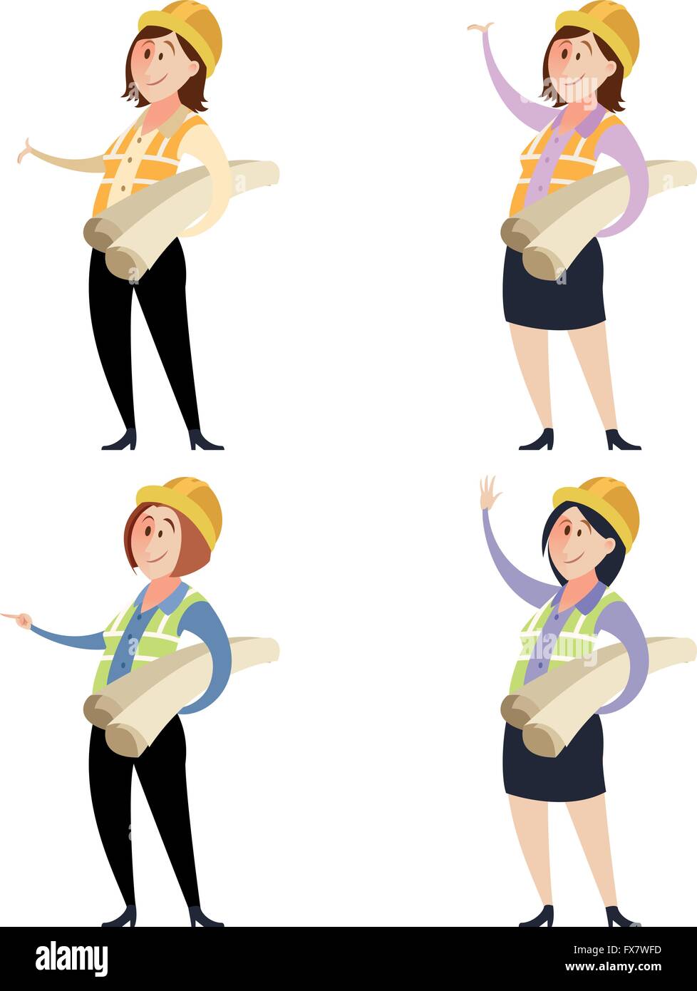 Set of women engineers Stock Vector Image & Art - Alamy