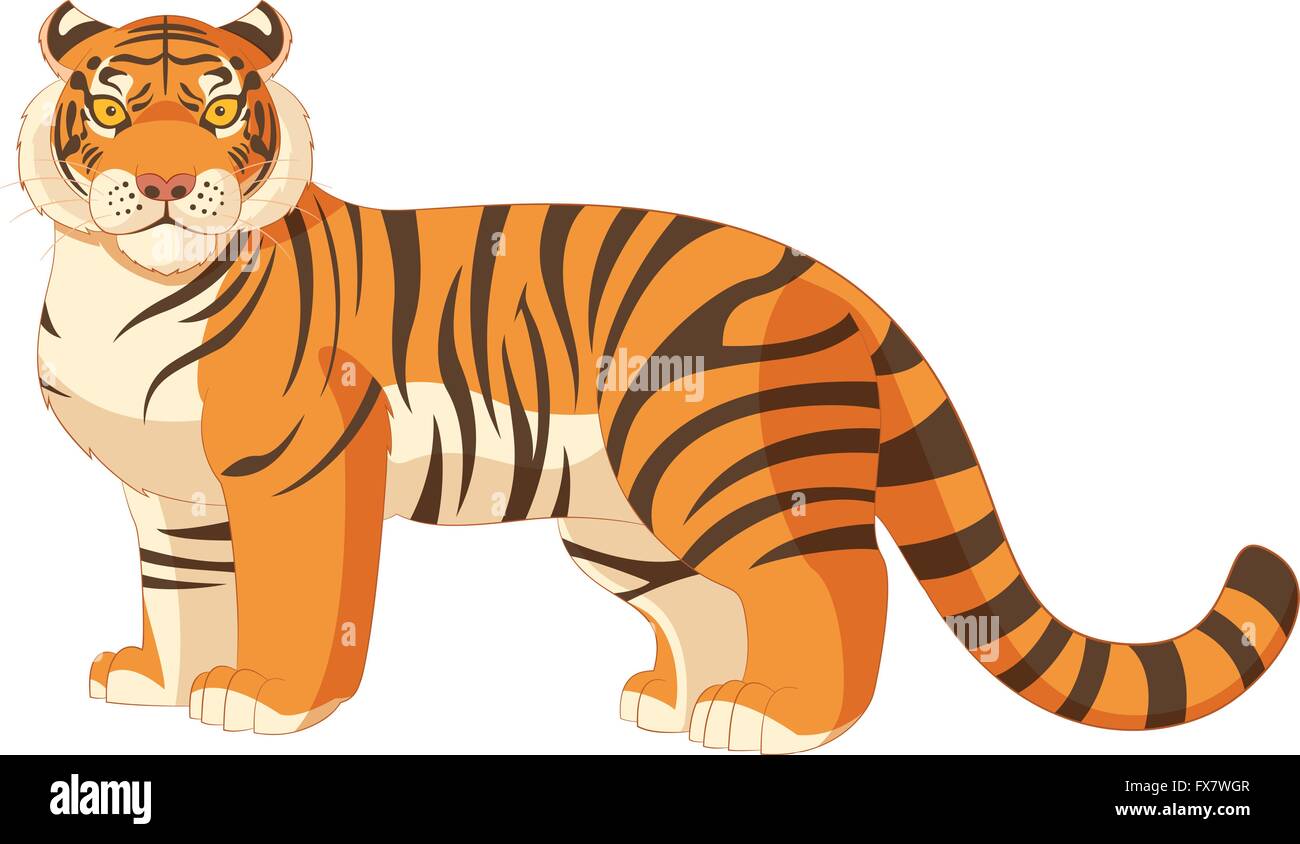 Cartoon standing tiger Stock Vector Image & Art - Alamy