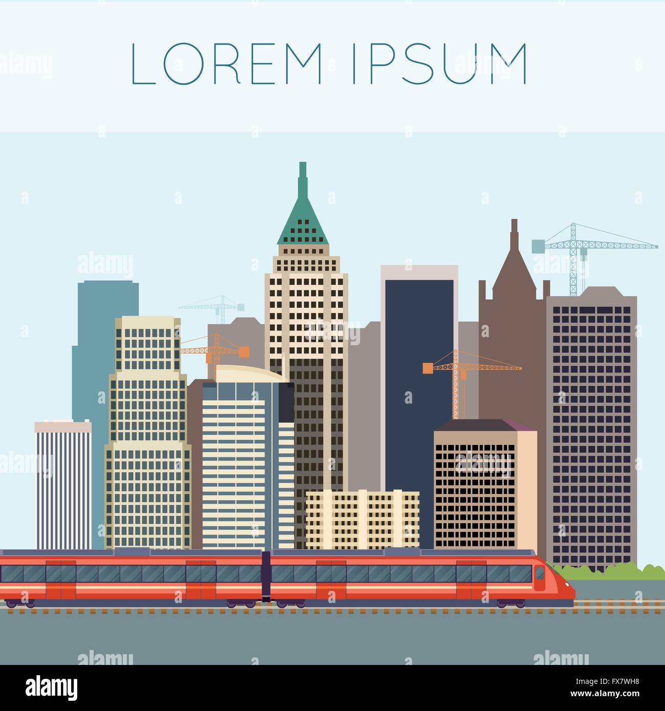 Train in city banner Stock Vector Image & Art - Alamy