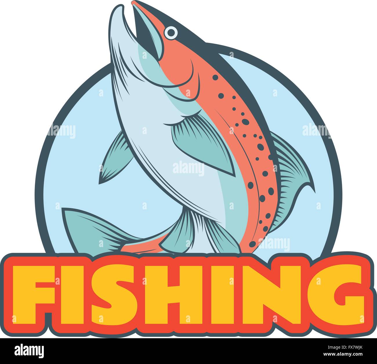 Cartoon illustration trout hi-res stock photography and images - Alamy