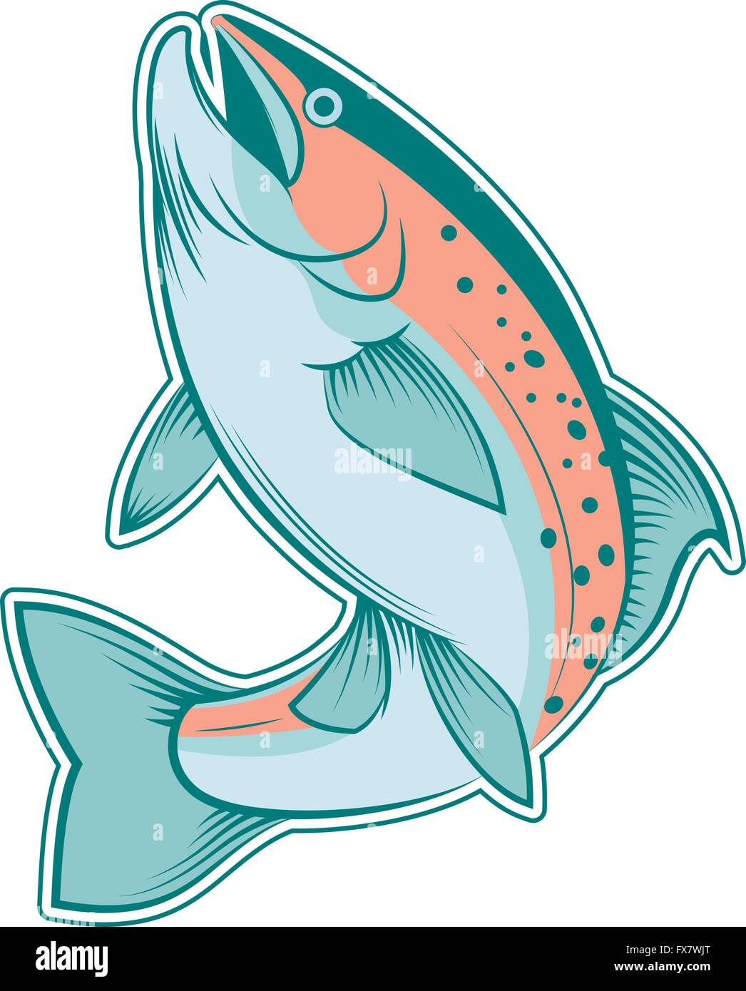 Colourful line trout Stock Vector Image & Art - Alamy