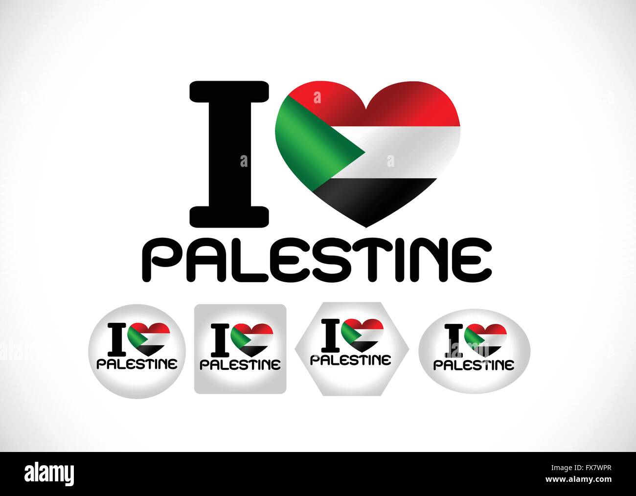 flag of Palestine Gaza Strip flag themes idea design Stock Vector Image ...