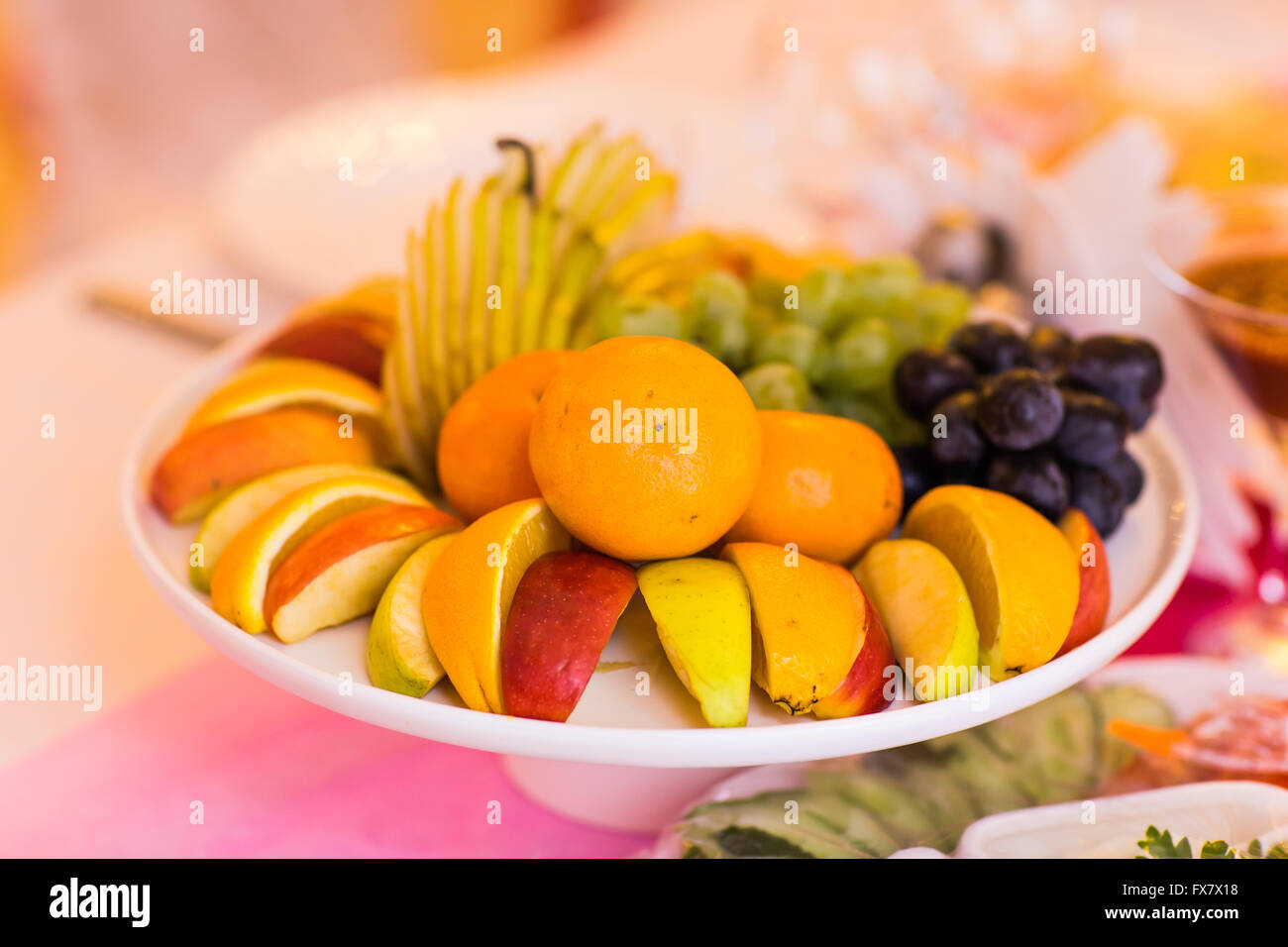 Fresh fruit party plate Stock Photo - Alamy