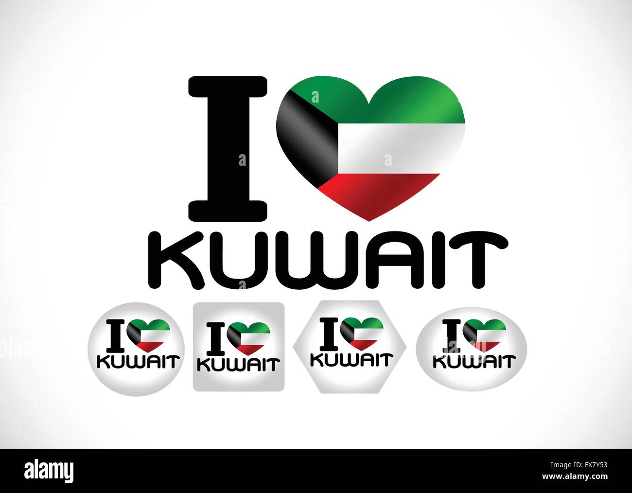 Kuwait flag themes idea design Stock Vector Image & Art - Alamy