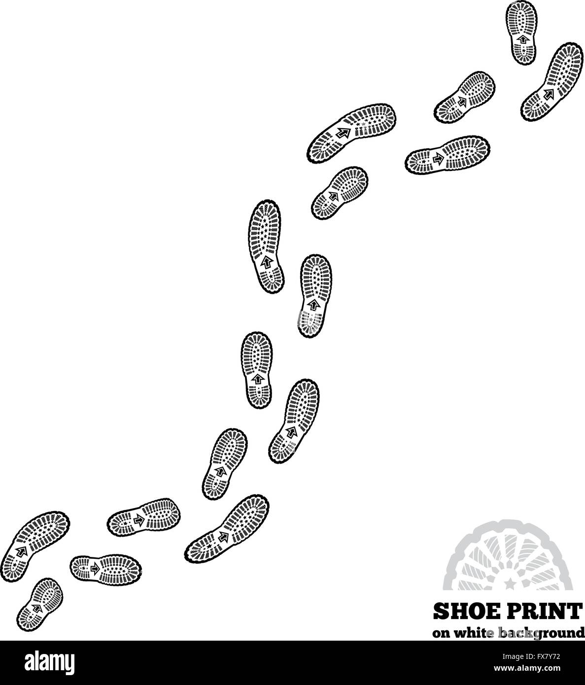 Human shoe foot prints Black and White Stock Photos & Images - Alamy