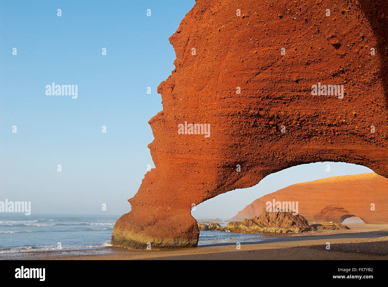 Morocco beach red cliff legzira hi-res stock photography and images - Alamy