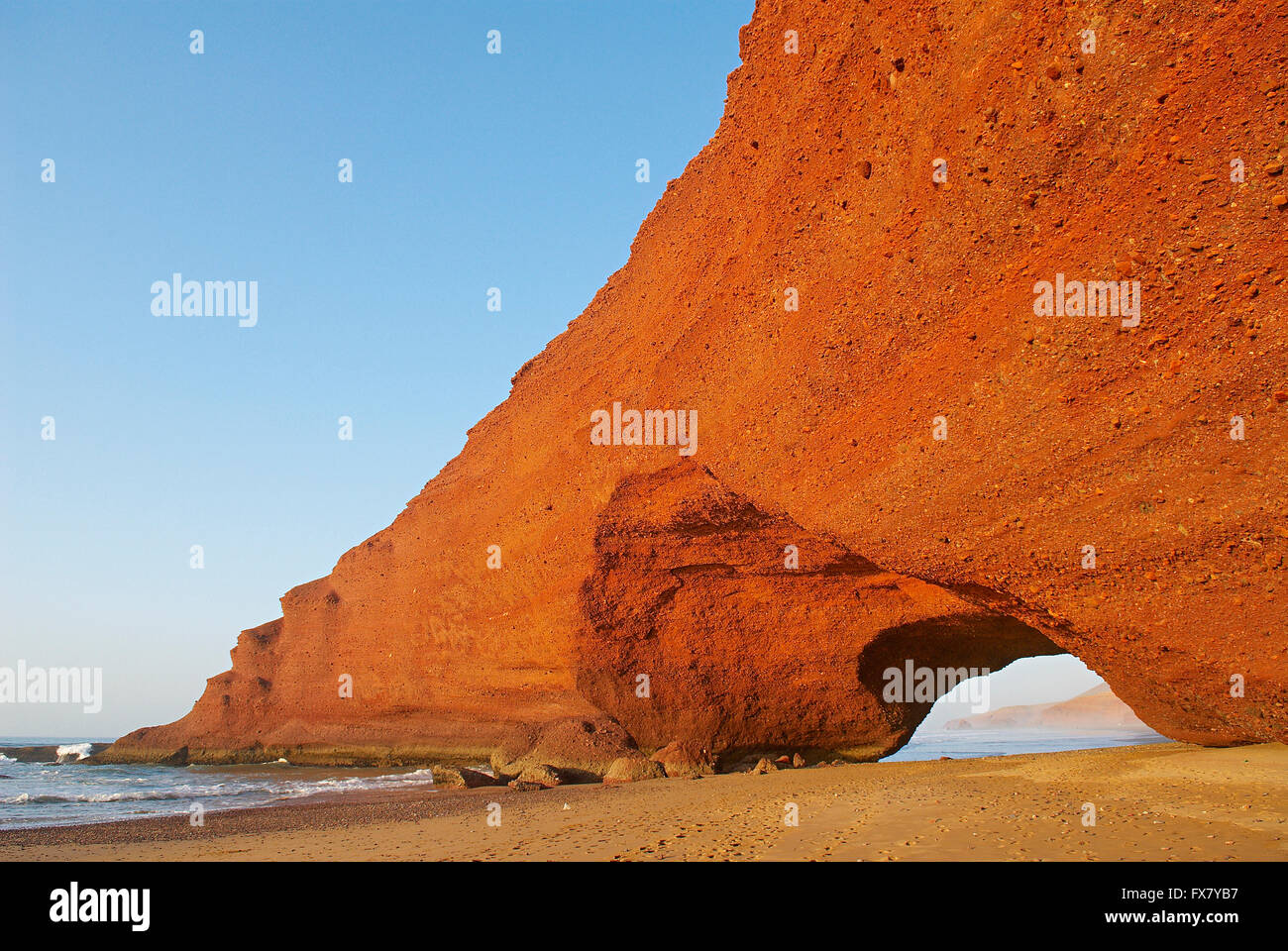 Morocco beach red cliff legzira hi-res stock photography and images - Alamy