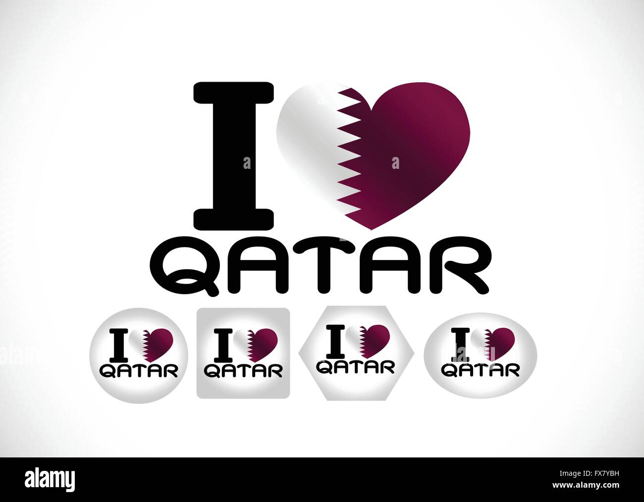 Flag of Qatar themes idea design Stock Vector Image & Art - Alamy